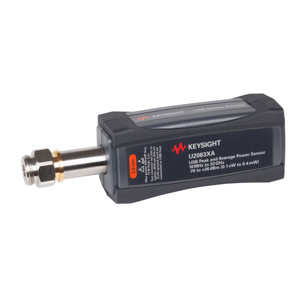 U2063XA 10 MHz 至 33 GHz USB 宽动态范围平均功率传感器